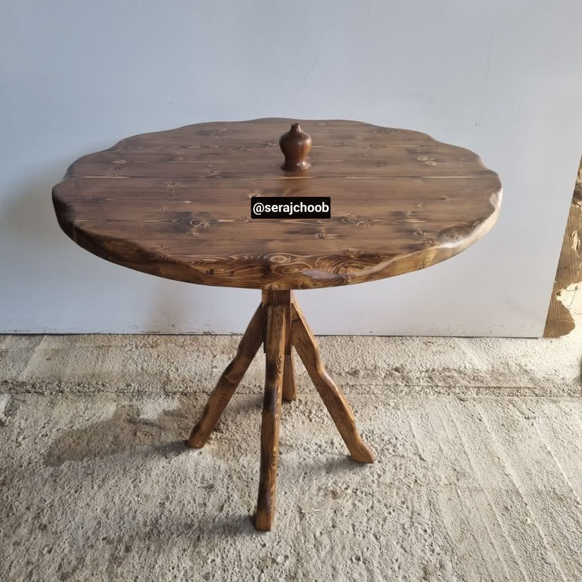میز گرد تمام چوب – سراج چوب | تولید مصنوعات چوبی